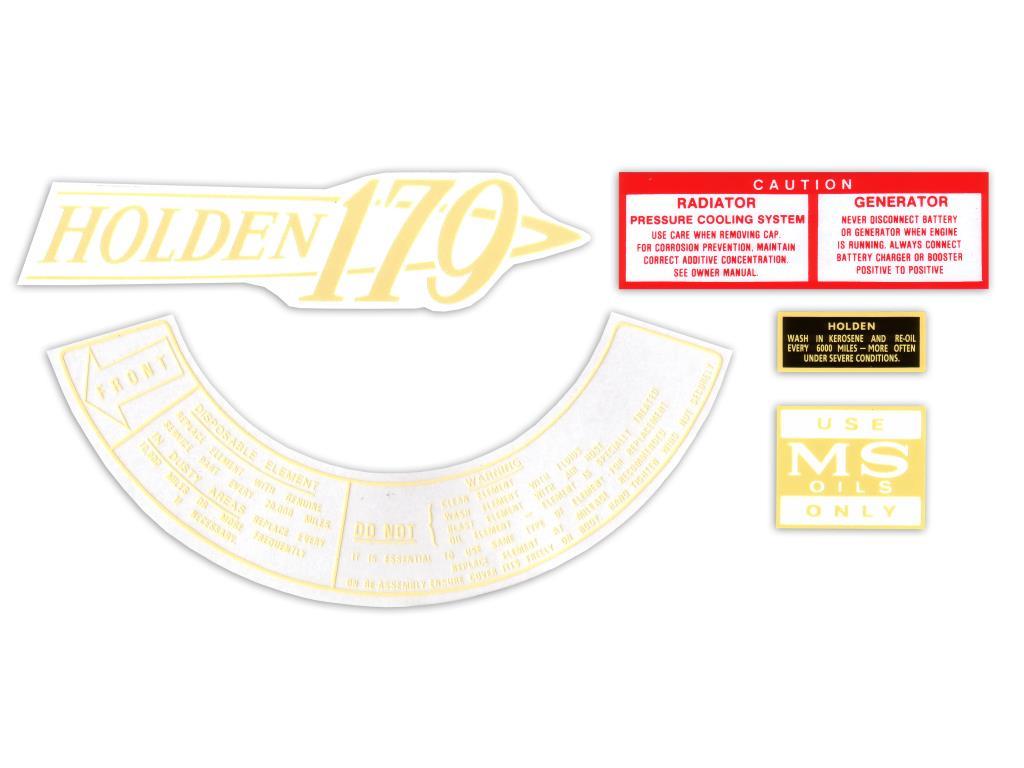 Holden Decal Kit Engine Bay HD 179 - Classic Muscle Car Parts Melbourne ...