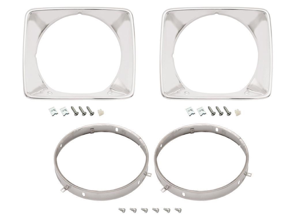 Holden Headlight Rim Kit Inn&Out L&R HJ HX HZ King Bel Anodi - Classic ...